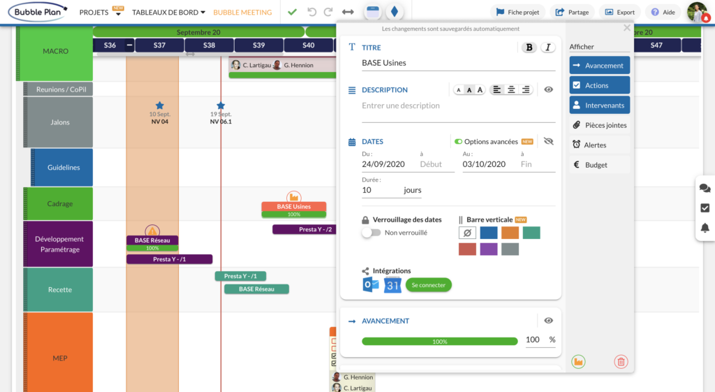 Avis Bubble Plan : l'outil de planification et gestion de projet